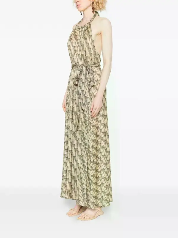 SIYU Tie-belt Maxi Dress - Gold