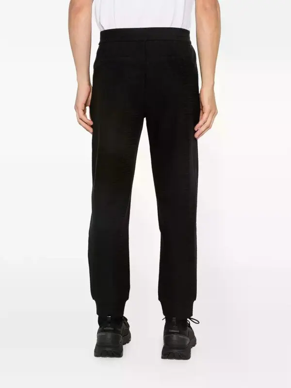 Emporio Armani Textured Track Pants - Black