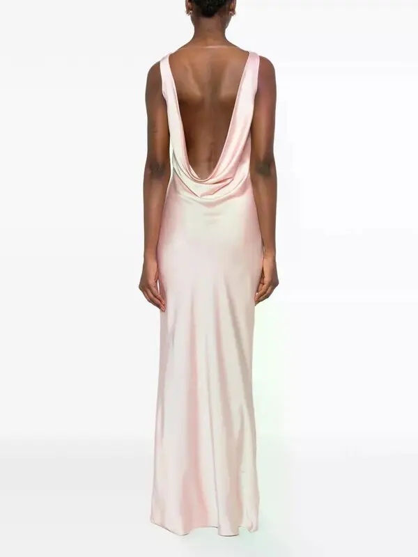 Norma Kamali Cowl Neck Maxi Dress - Pink