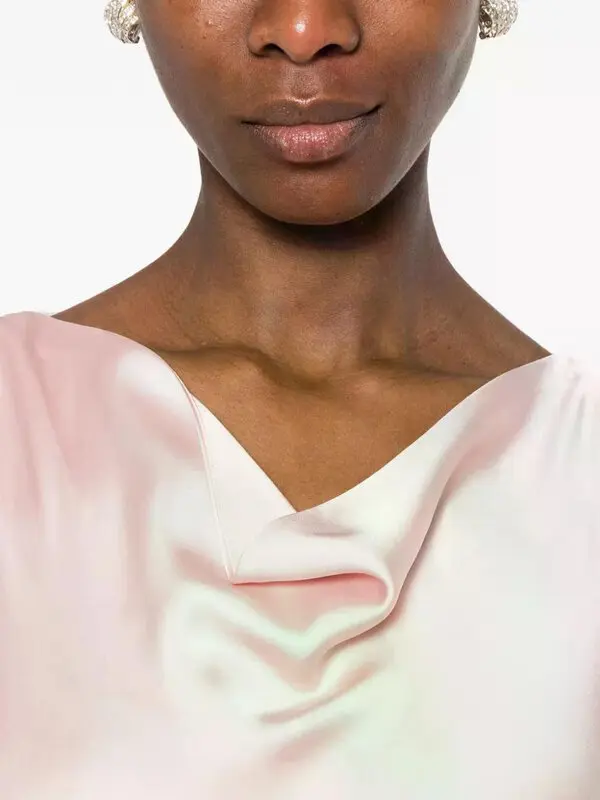 Norma Kamali Cowl Neck Maxi Dress - Pink
