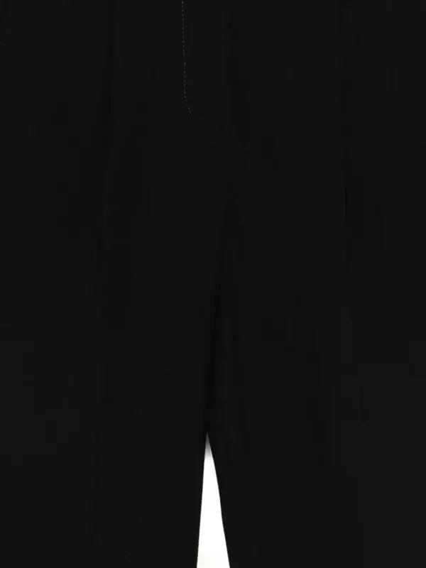 CIRCOLO 1901 Pleated Cropped Trousers - Black