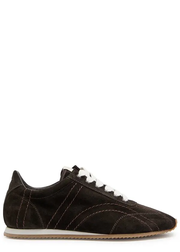 TOTEME Flex Suede Sneakers - Black