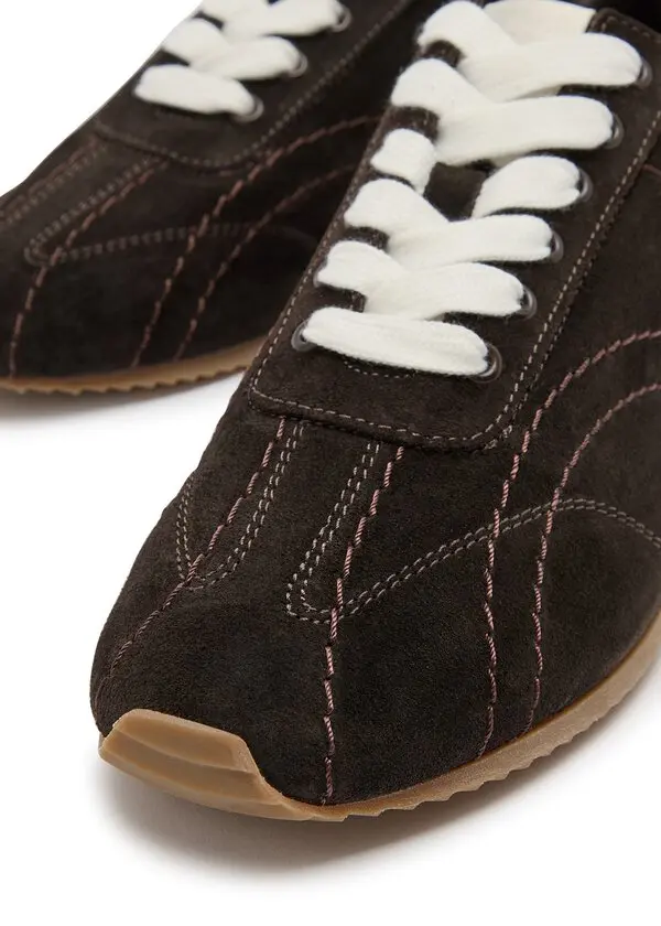 TOTEME Flex Suede Sneakers - Black