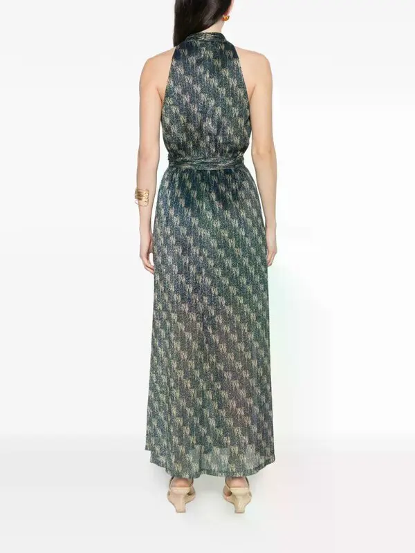 SIYU Printed V-neck Maxi Dress