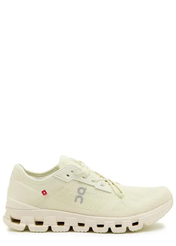 On Cloud X 4 Panelled Mesh-knit Sneakers - White