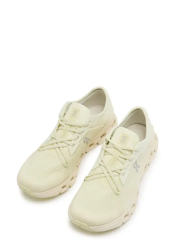 On Cloud X 4 Panelled Mesh-knit Sneakers - White