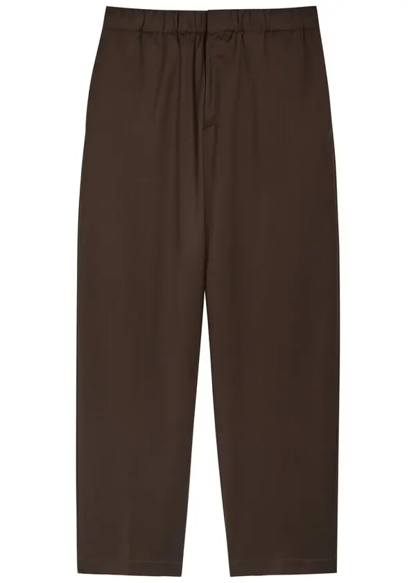 LARDINI Tapered-leg Cotton Trousers