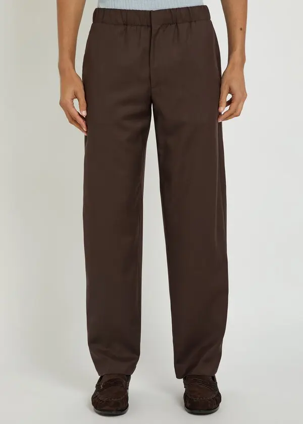 LARDINI Tapered-leg Cotton Trousers