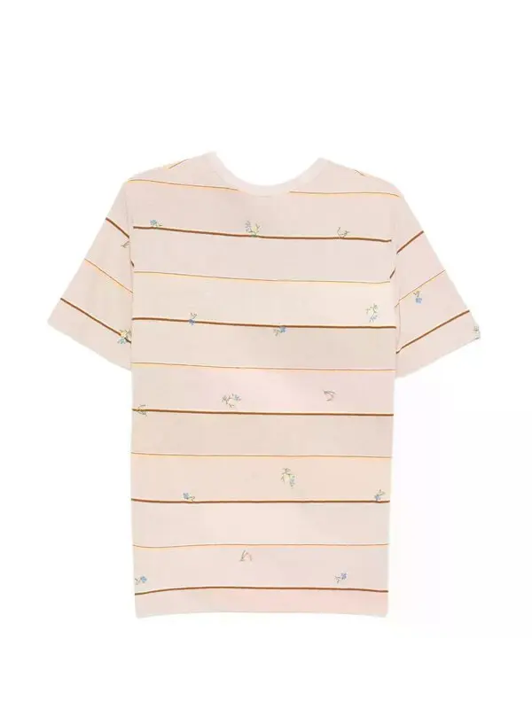 JNBY Striped Embroidered T-shirt - Brown