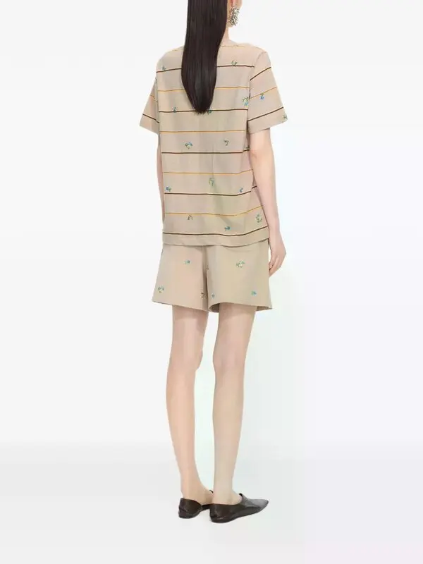 JNBY Striped Embroidered T-shirt