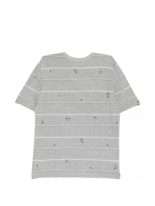 JNBY Striped Embroidered T-shirt