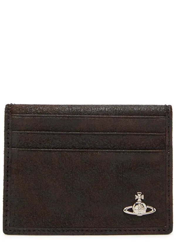 VIVIENNE WESTWOOD Leather Card Holder - Brown