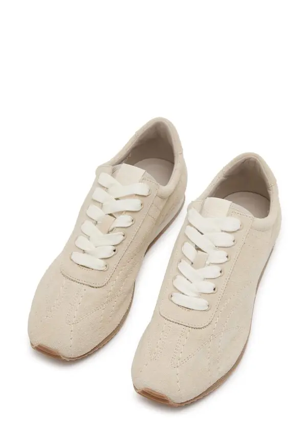 TOTEME Flex Suede Sneakers - Cream