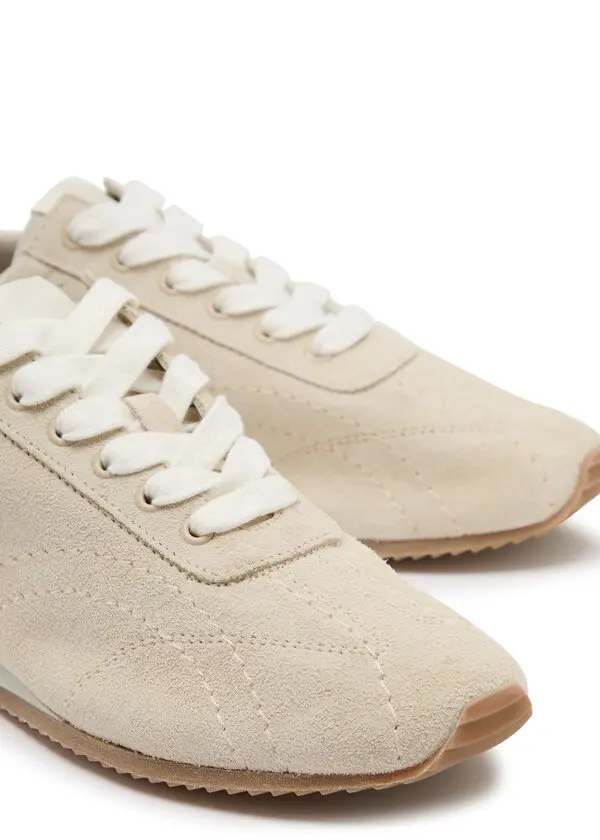 TOTEME Flex Suede Sneakers - Cream