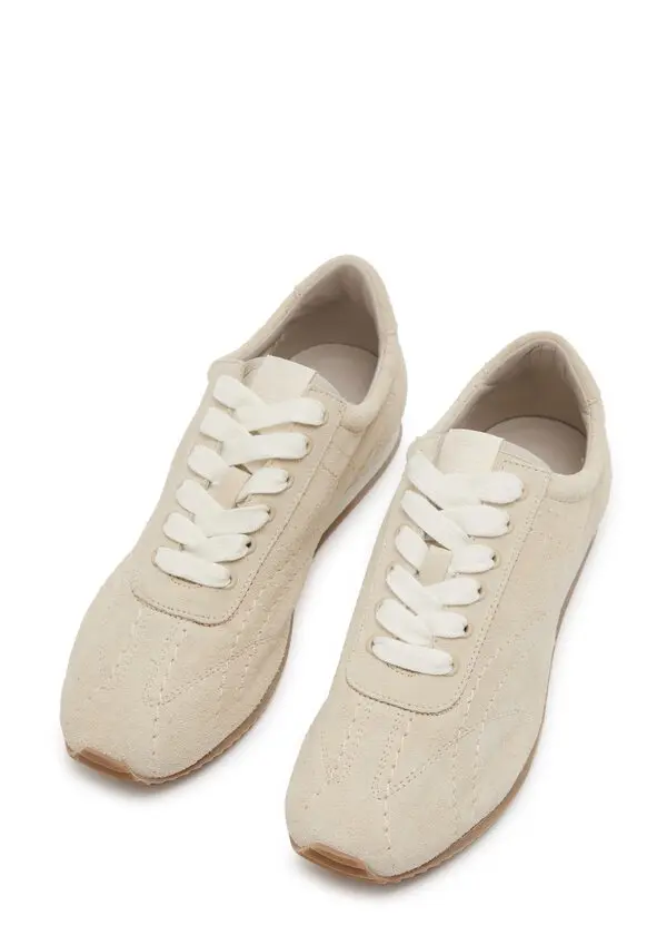 TOTEME Flex Suede Sneakers - Cream