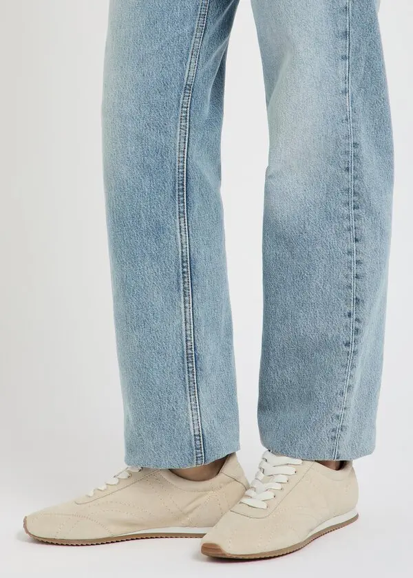 TOTEME Flex Suede Sneakers - Cream
