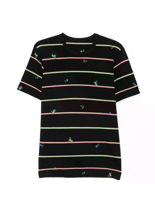 JNBY Embroidered Striped T-shirt