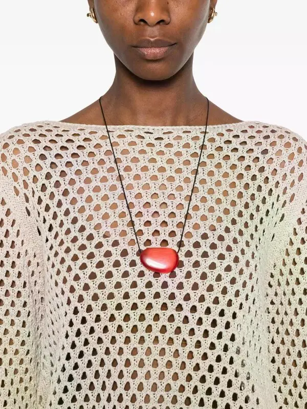INTRECCI Open-knit Long Sleeve Sweater - Neutrals