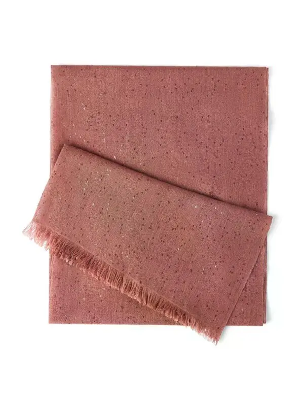 Brunello Cucinelli Fringed Scarf - Orange