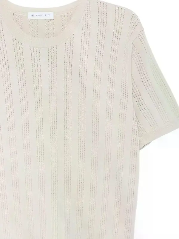 MANUEL RITZ Round-neck T-shirt - Neutrals