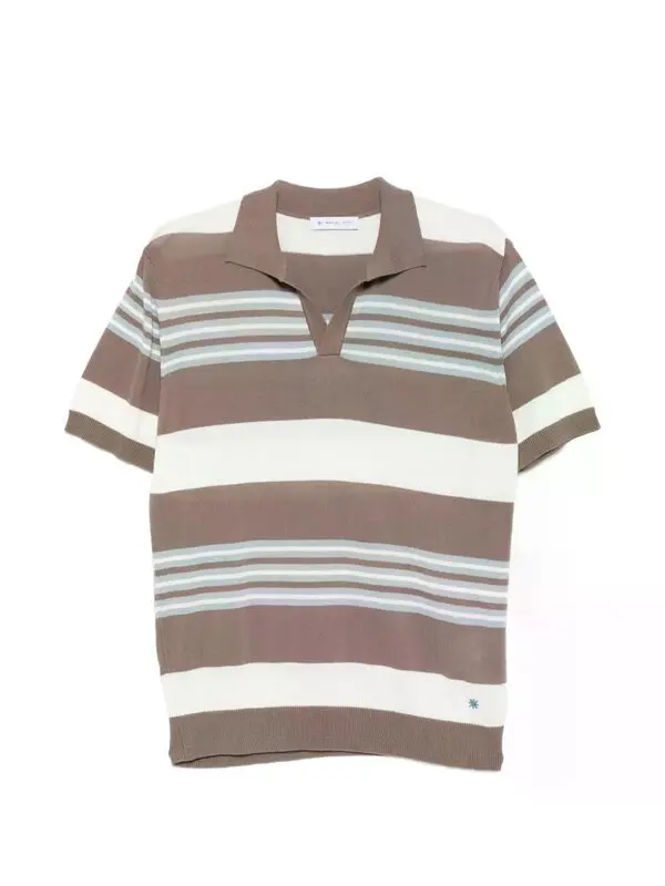 MANUEL RITZ V-neck T-shirt - Brown