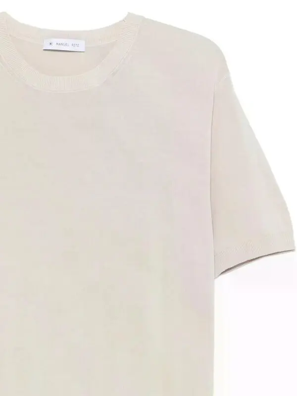 MANUEL RITZ Round-neck T-shirt - Neutrals