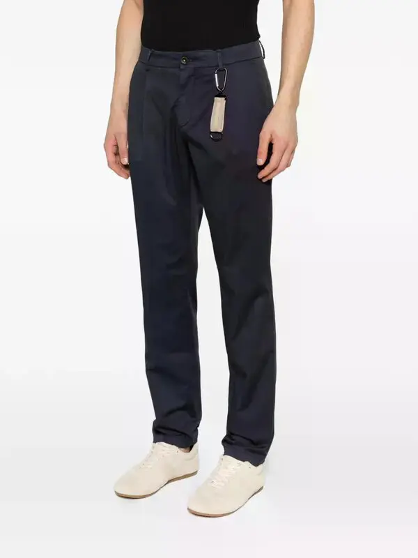 MANUEL RITZ Pleated Micro-texture Trousers