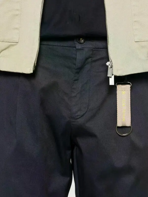 MANUEL RITZ Pleated Micro-texture Trousers
