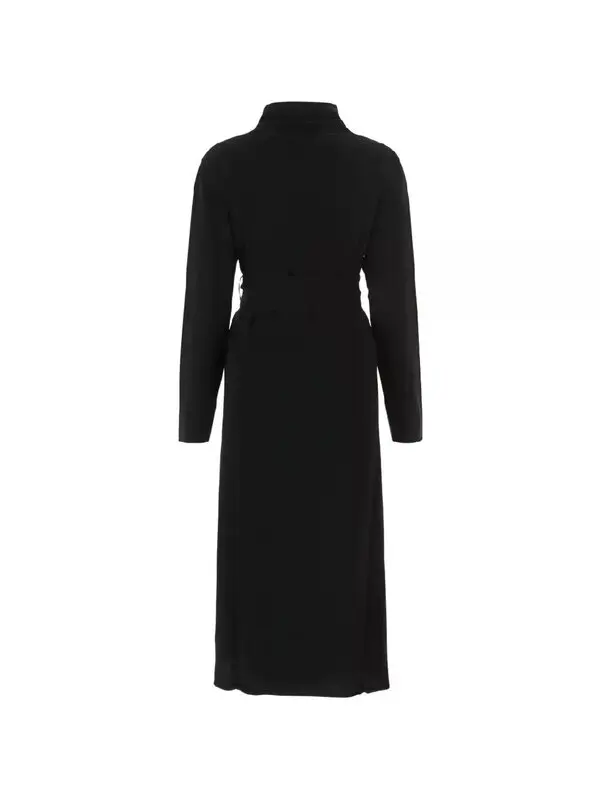 JIL SANDER Belted V-neck Cashmere Coat