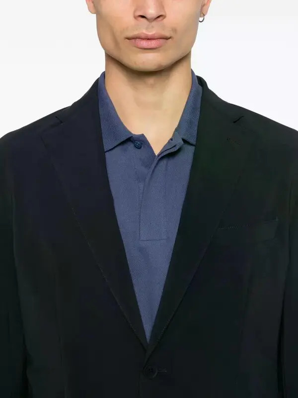 MANUEL RITZ Pocket Long-sleeve Blazer - Blue