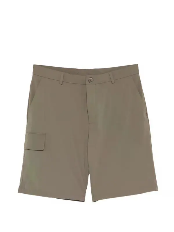 MANUEL RITZ Logo-patch Belt-loop Shorts - Neutrals