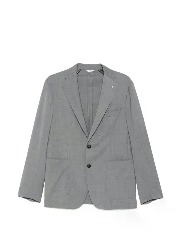 MANUEL RITZ Patch-pocket Blazer - Grey