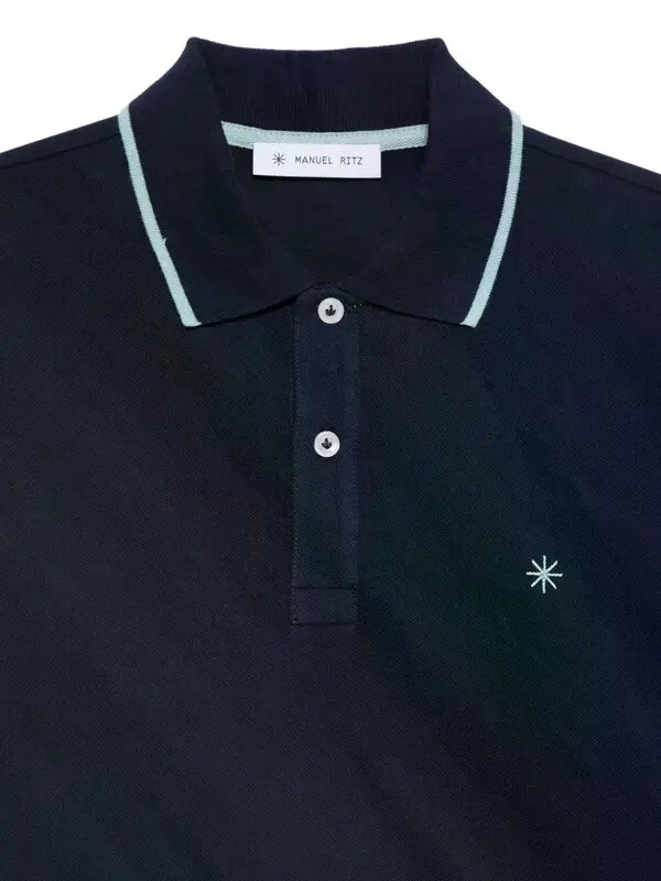 MANUEL RITZ Contrasting-trim Polo Shirt