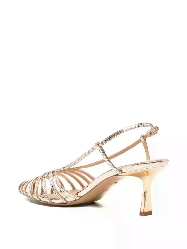 Lola Cruz Strappy Slingback Sandals - Gold