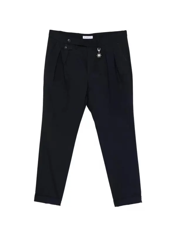 MANUEL RITZ Double-pleat Charm Trousers - Blue