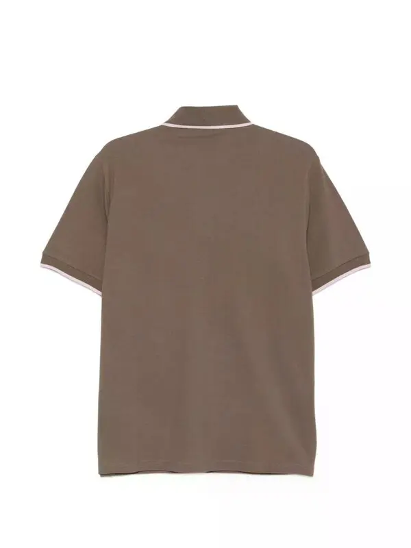 MANUEL RITZ Contrasting Piquet Polo Shirt - Brown