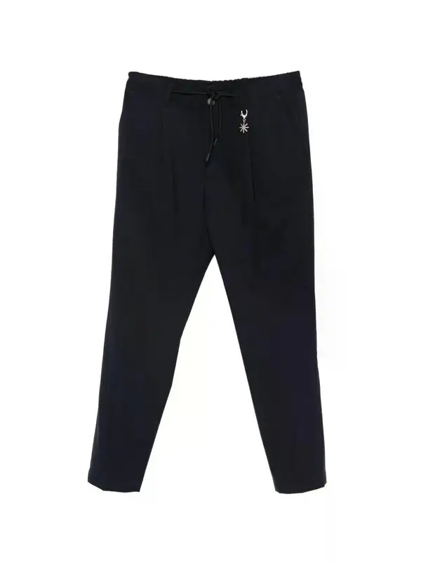 MANUEL RITZ Drawstring Trousers With Charm Detail - Blue