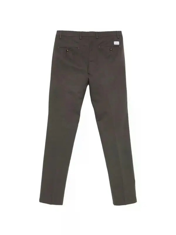 MANUEL RITZ Zip-fly Slim Fit Trousers - Brown