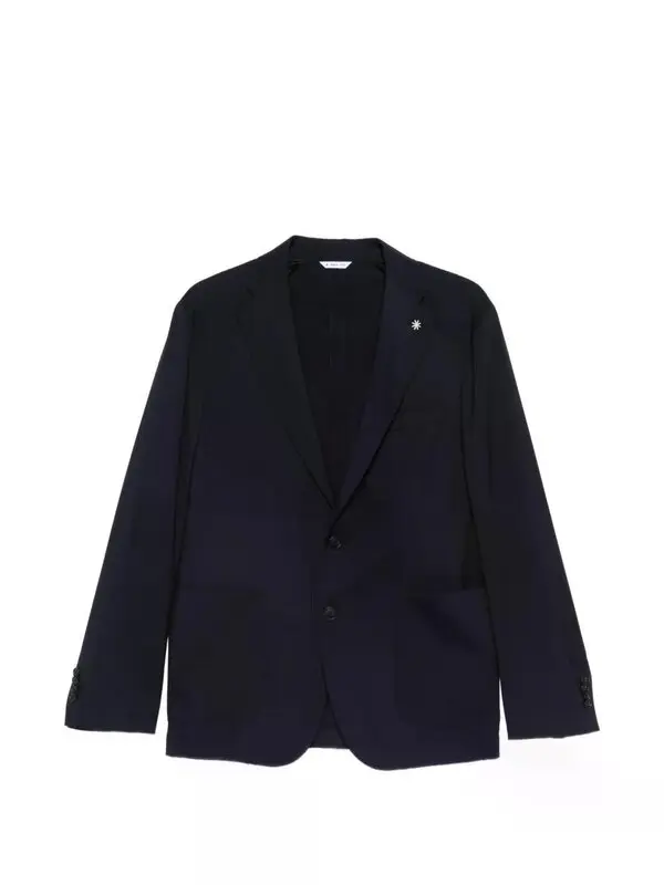 MANUEL RITZ Fresco Wool Jacket - Blue