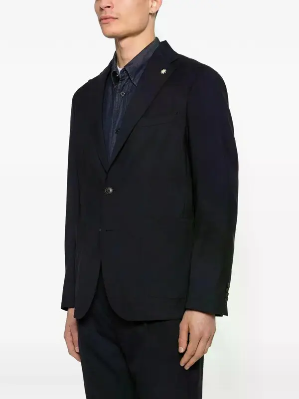 MANUEL RITZ Fresco Wool Jacket - Blue
