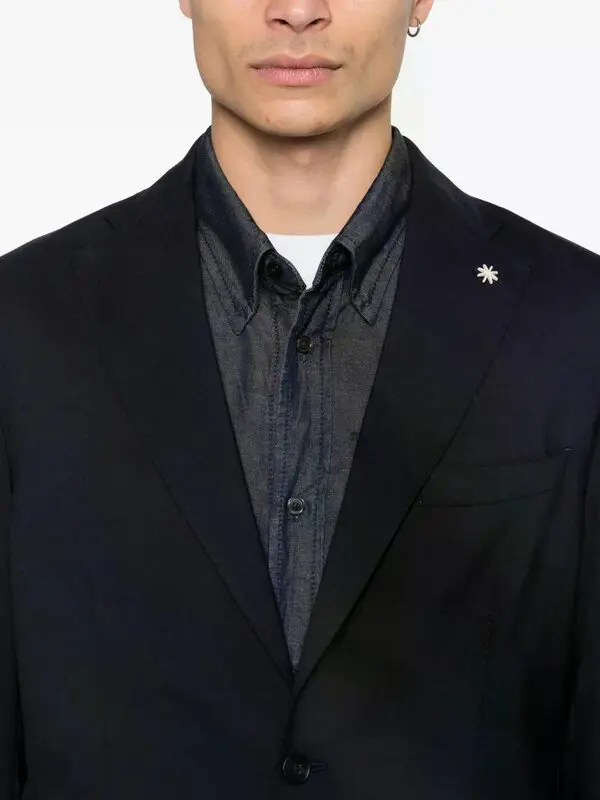 MANUEL RITZ Fresco Wool Jacket - Blue