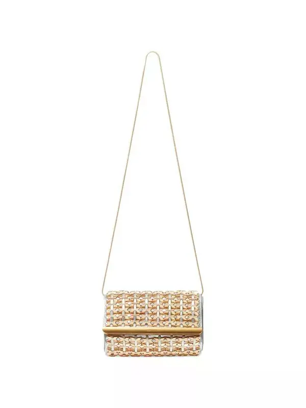 Simkhai Rola Beaded Metallic Clutch