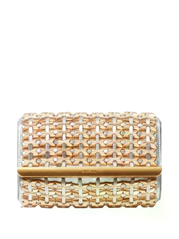 Simkhai Rola Beaded Metallic Clutch