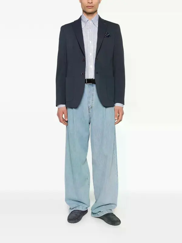 MANUEL RITZ Button Blazer - Blue