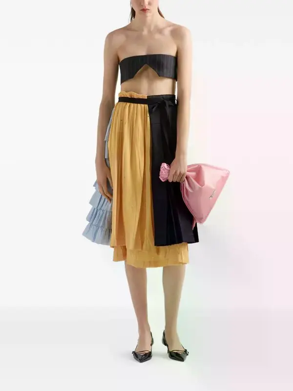Prada Pinstripe Wool Bandeau Top