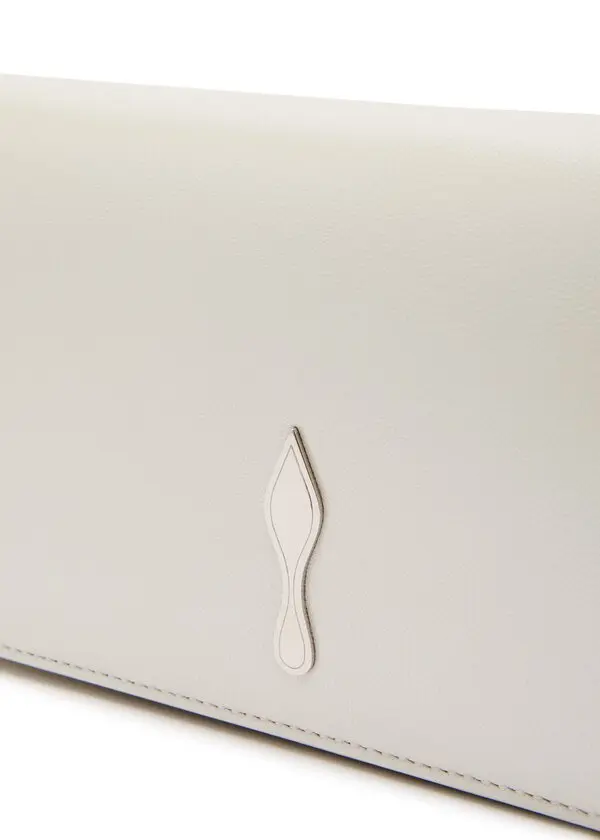 CHRISTIAN LOUBOUTIN Bettina Nappa Leather Clutch - White