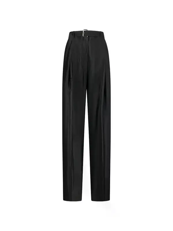 Blumarine Belted Pleated Trousers - Black