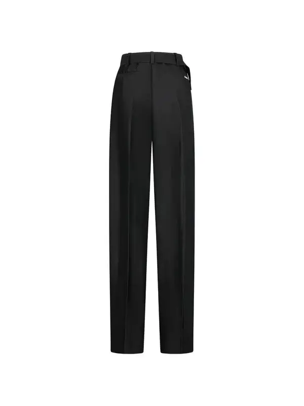 Blumarine Belted Pleated Trousers - Black