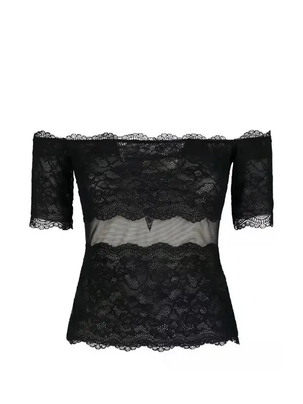 Blumarine Lace Off-the-shoulder Blouse