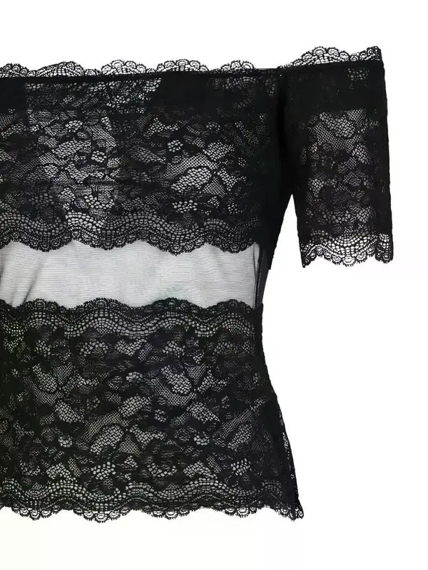 Blumarine Lace Off-the-shoulder Blouse